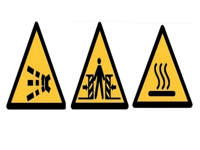 Safety signs for injection molding machine - Haichen