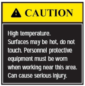Safety signs for injection molding machine - Haichen